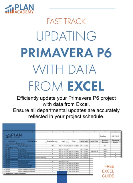Updating Primavera P6 with Data from Excel